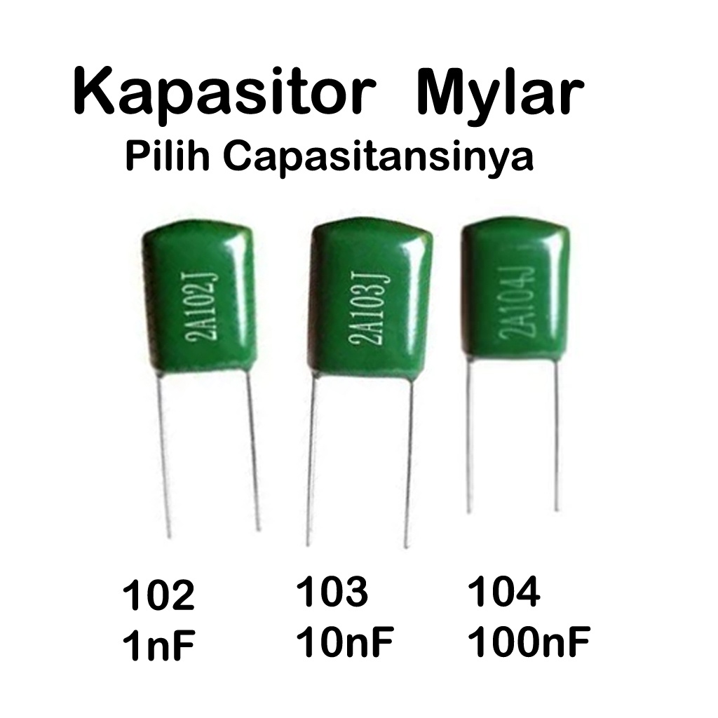 Jual 1nF - 100nF Kapasitor Mylar 102 - 104 kapasitor Mylar | Shopee Indonesia