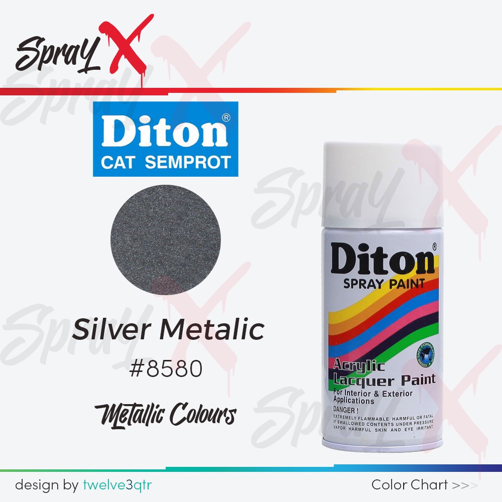 Jual DITON METALLIC SILVER METALLIC 8580 / PERAK METALIK #8580 300ML ...