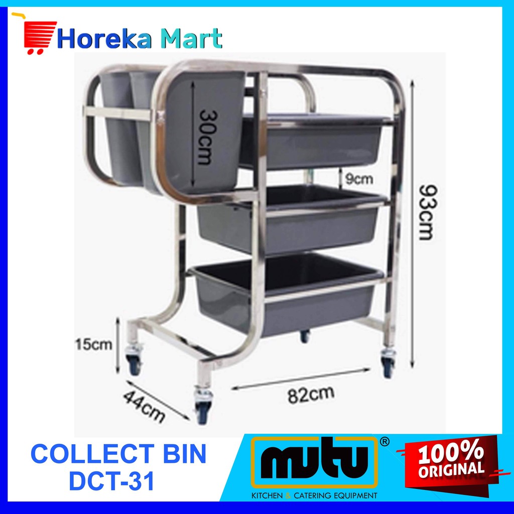 Jual Troli Pengangkut Piring Kotor Dapur Restoran Collect BIN Mutu ...