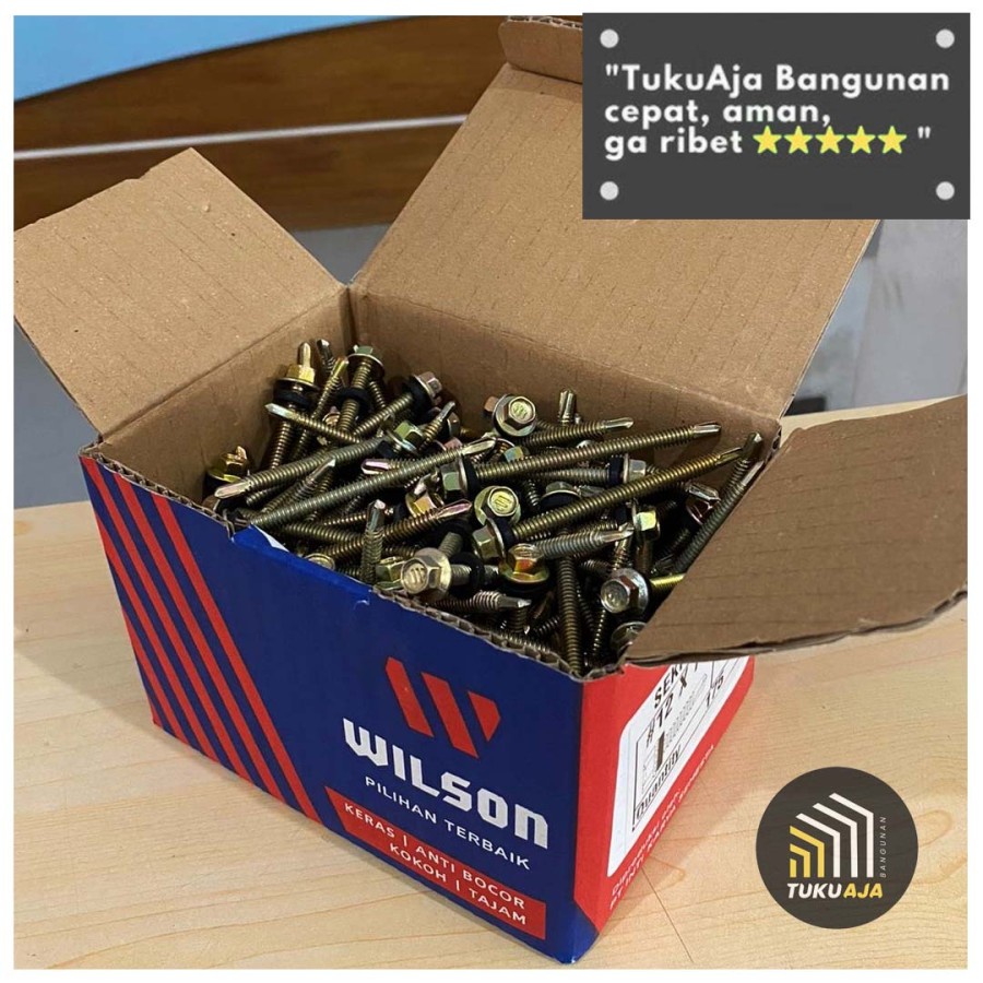 Jual Baut Roofing Drilling 12x70 - Sekrup Baja Ringan Sekrup Roofing ...