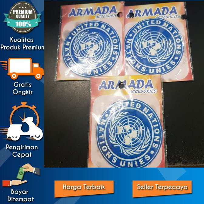 Jual PUSATNYA! STIKER|STIKER PBB BULAT|STIKER UN|STIKER UNITED NATION ...