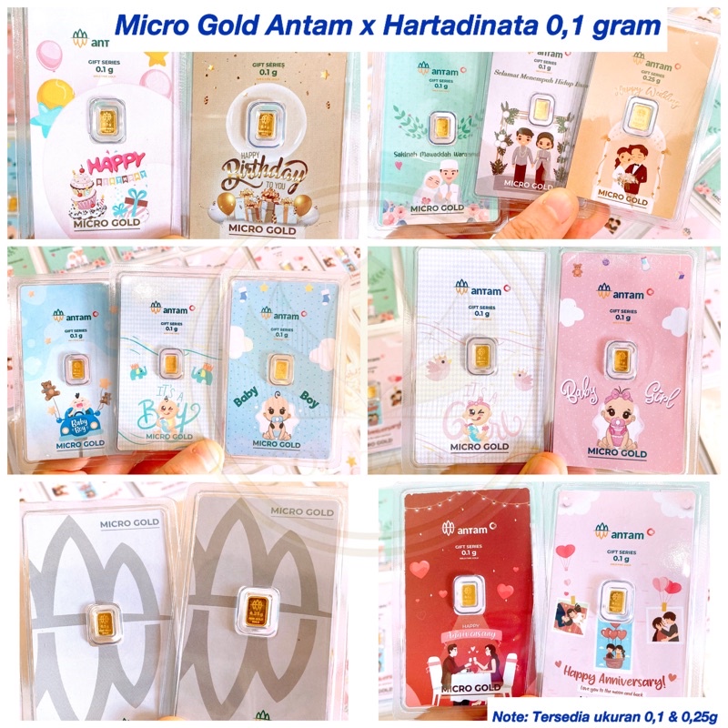 Jual 0,1g Micro Gold ANTAM HARTADINATA Premium & Gift Series Kado ...