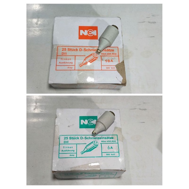 Jual Sekring Batu 6A dan 10A 25 Pcs Sikring Batu 6 Amper dan 10 Amper ...