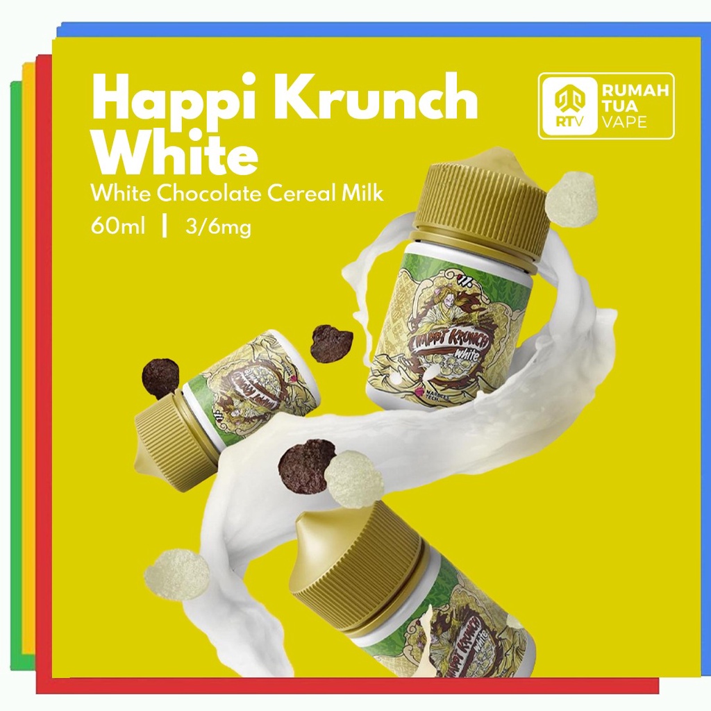 Jual HAPPI KRUNCH WHITE CHOCOLATE CEREAL MILK 3MG 6MG 60ML PREMIUM LIQUID VAPE | Shopee Indonesia