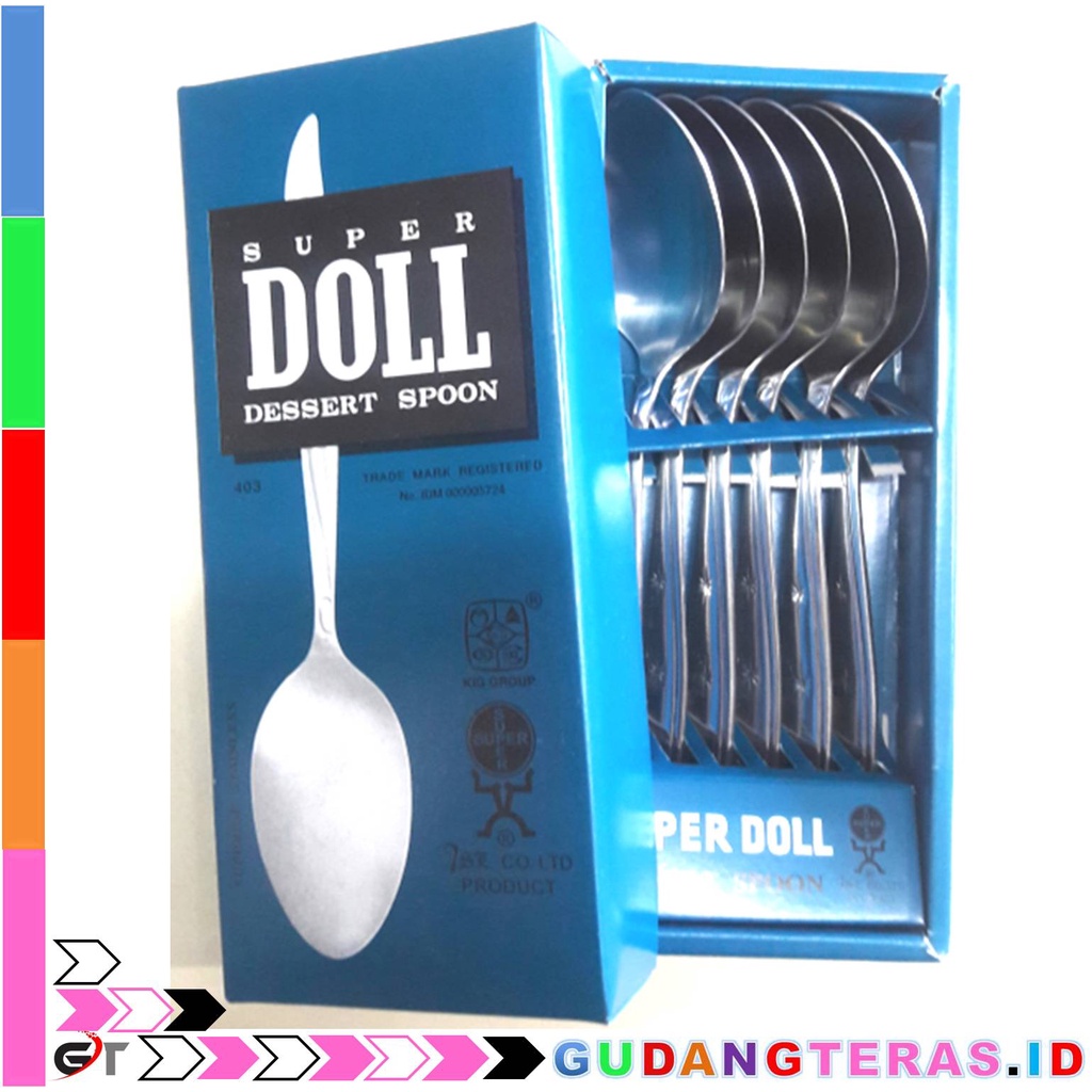 Jual Sendok Makan Stainless Steel Premium Tebal Super Doll Original Set ...