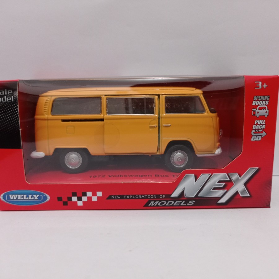 Jual Diecast VW Volkswagen Bus T2 1972 miniatur mobil bis welly 36 ...