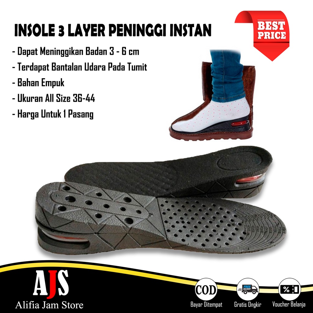 Jual Sol Sepatu Penambah Tinggi Insole Sepatu Dengan Sistem Aliran ...