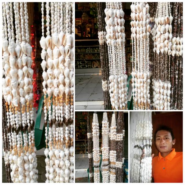 Jual Tirai pintu kerang hitam putih cantik / Kombinasi akan kami kirim ...