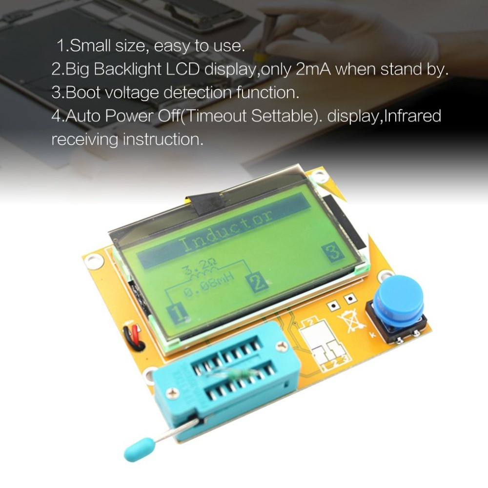 Jual New ESR Meter LCR T4 LED Mosfet Dioda Triode Elco PCB MOS/PNP/NPN ...