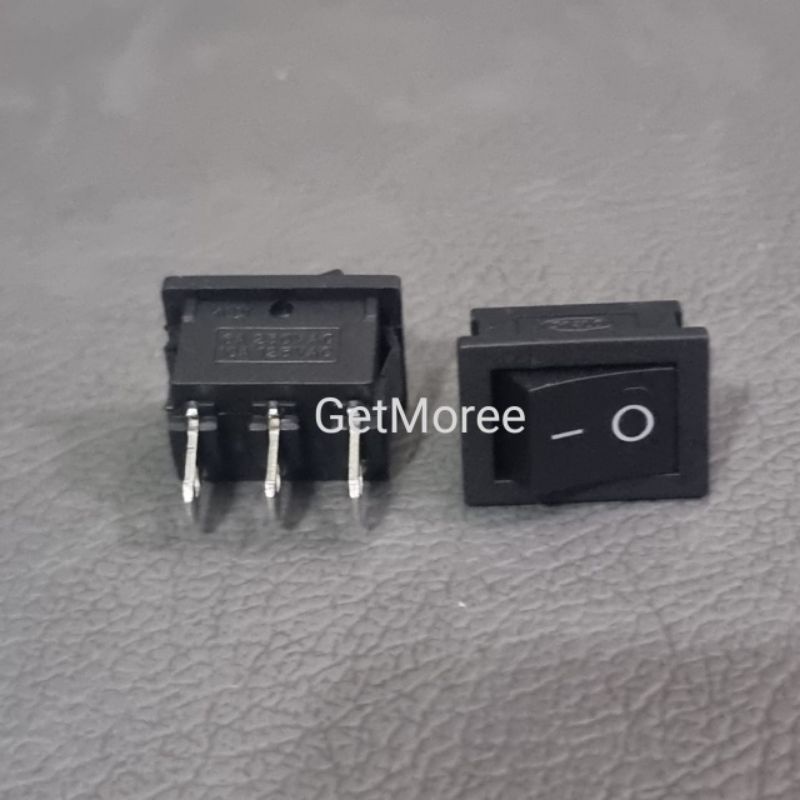 Jual Saklar 3p Switch ON OFF 3pin 3 Pin Hitam Tanpa Lampu | Shopee ...