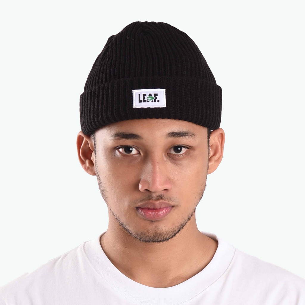 Jual LEAF OG Logo Classic Black Beanie | Shopee Indonesia