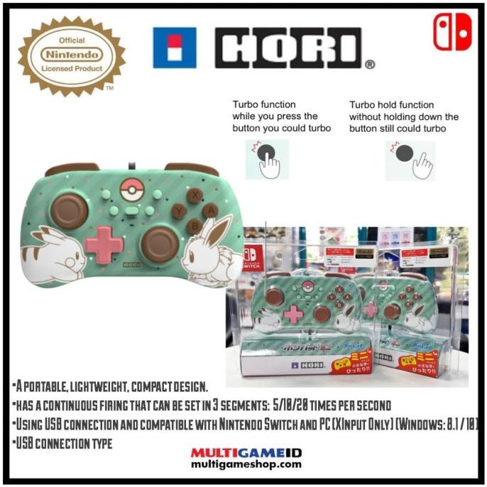 Jual Switch Hori Pad Mini Controller Pikachu & Eevee (Hori) | Shopee Indonesia