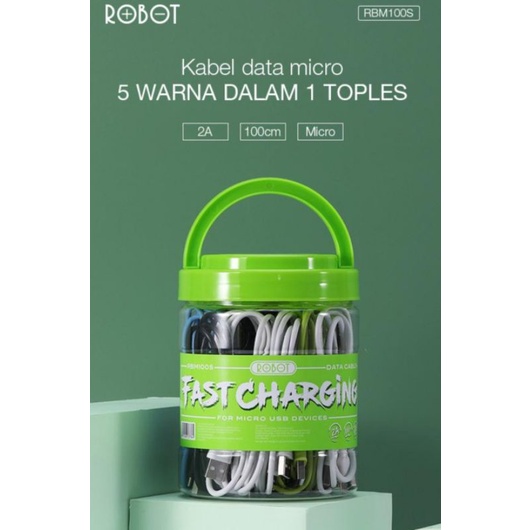 Jual Kabel data ROBOT RBM100 micro usb 2A 100cm | Shopee Indonesia