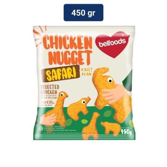 Jual Belfoods Chicken Nugget Safari 1 pack (450 gr) | Shopee Indonesia