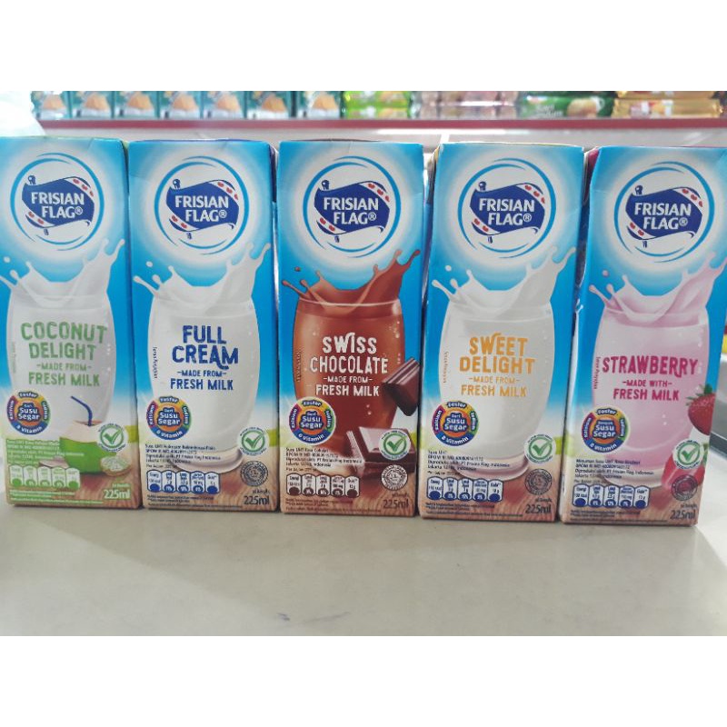 Jual Frisian Flag Susu UHT Rasa Cokelat/Strawberry/Coconut Delight/Sweet Delight/Full Cream ...