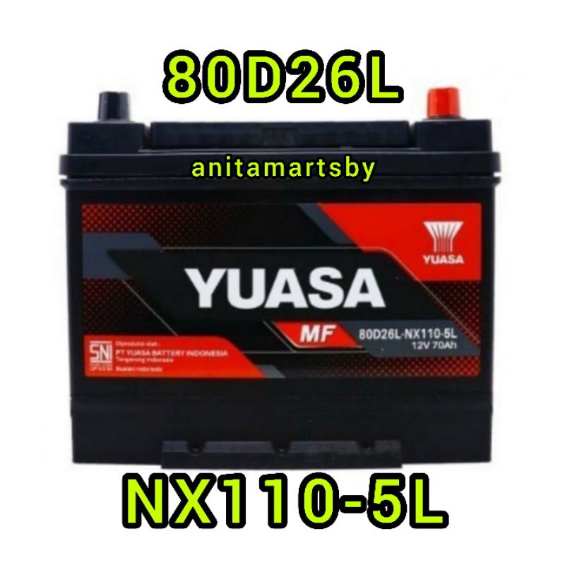 Jual Accu / Aki Yuasa Mf 80D26L / NX110-5L ( Maintenance Free ...
