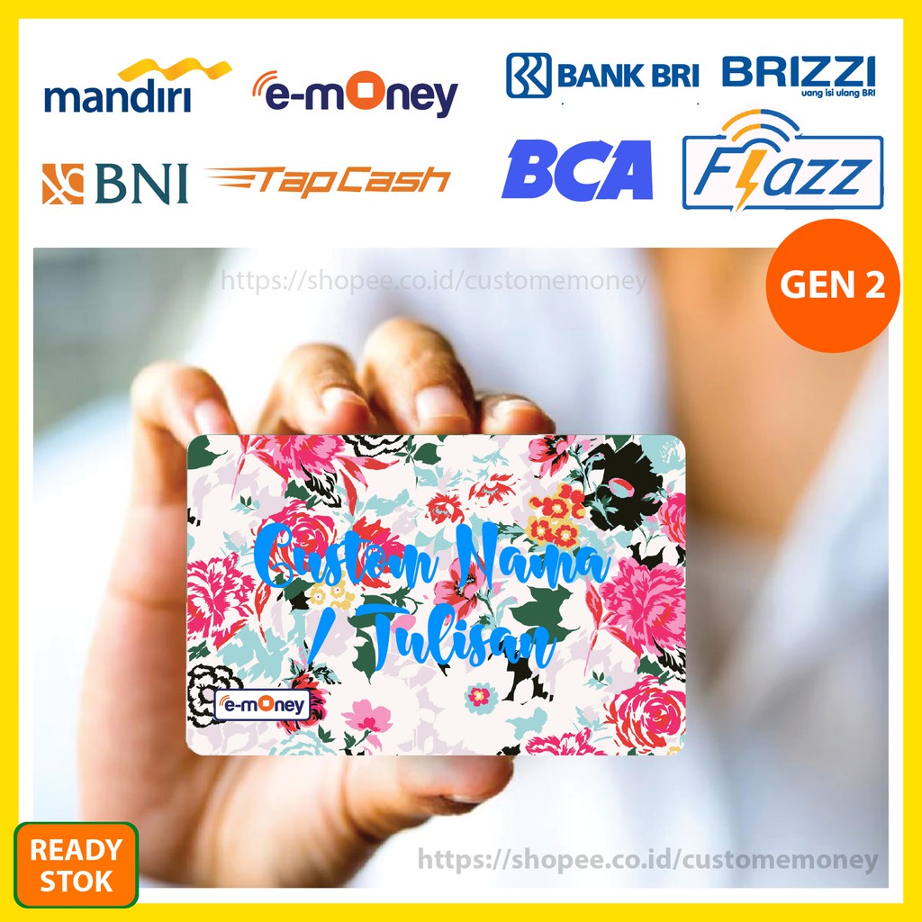 Jual KARTU EMONEY CUSTOM NAMA KUMPULAN 45 ETOLL EMONEY MANDIRI Flazz ...