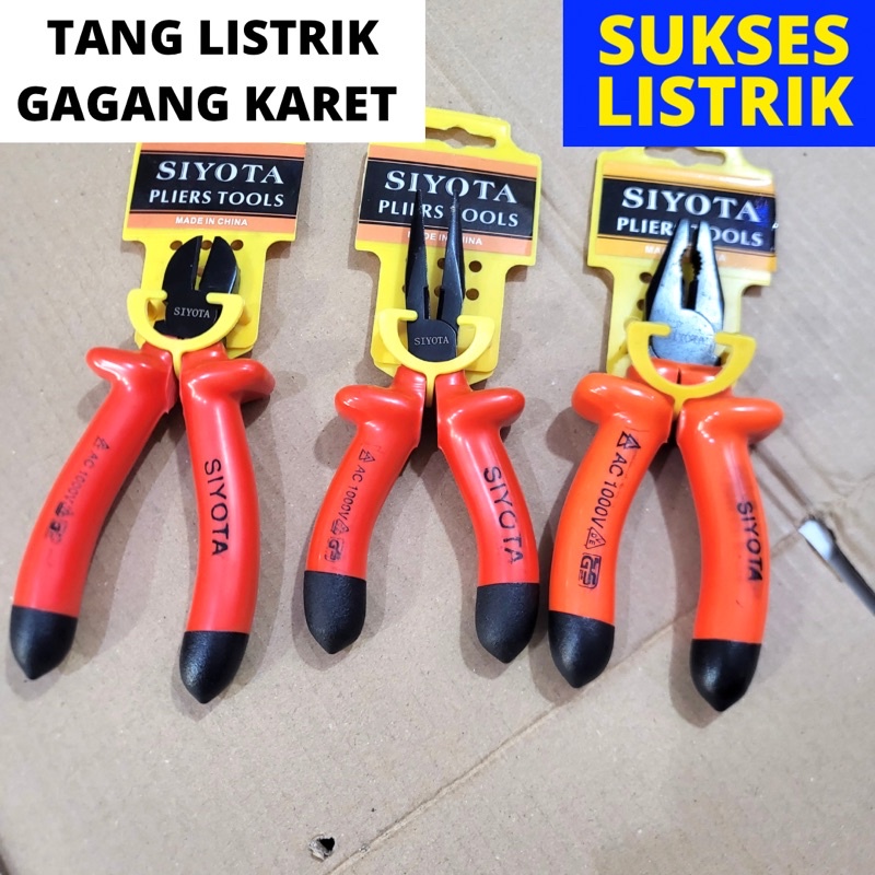 Jual TANG LISTRIK GAGANG KARET / TANG CAPIT / TANG KOMBINASI / TANG ...
