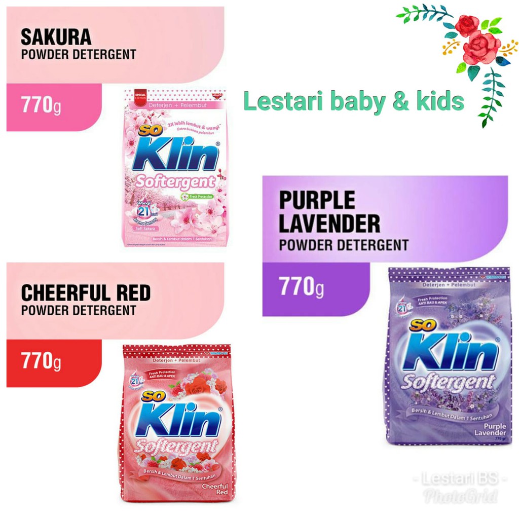 Jual SOKLIN/RINSO DETERGEN + SOFTENER 770GR | Shopee Indonesia