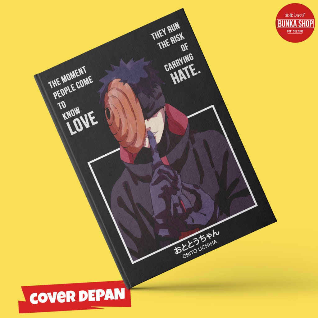 Jual Note Book Anime Naruto Obito Uchiha Hardcover A5 Buku Tulis ...