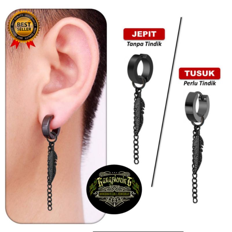 Jual ANTING BTS KOREA HITAM TERBARU TINDIK DAN JEPIT | Shopee Indonesia