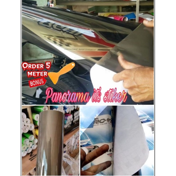 Jual SKOTLET STICKER MOTOR TRANSPARAN /SKOTLET WARNA HITAM /STICKER ...