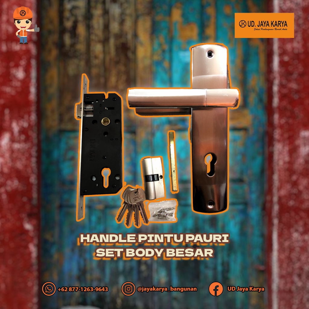 Jual HANDLE PINTU SET KUNCI / KUNCI PINTU UKURAN BESAR PAORI | Shopee ...