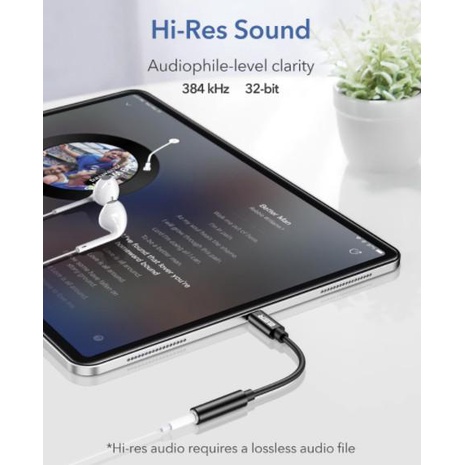 Jual ESR USB-C to 3.5mm 32 Bit DAC Hifi Audio Music Mic Adapter Android ...