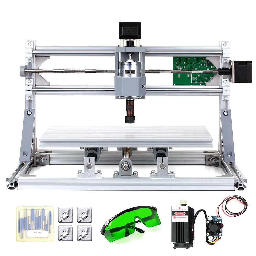 Jual IMPORT DIY CNC Router Kit 2-in-1 Mini Laser Engraving Machine PCB ...