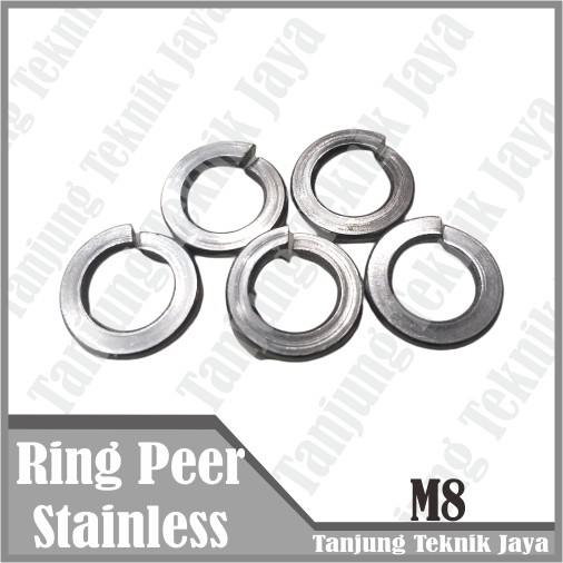 Jual 10 PCS Ring per Stainless M8 / Ring peer stanlis 8mm / Ring ver ...