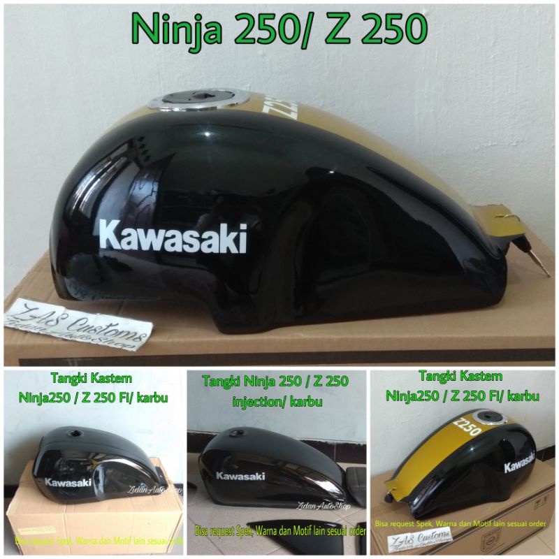Jual Tangki Ninja 250 atau Z 250 injeksi injection Ninja250 Z250 Karbu Karburator bisa request ...