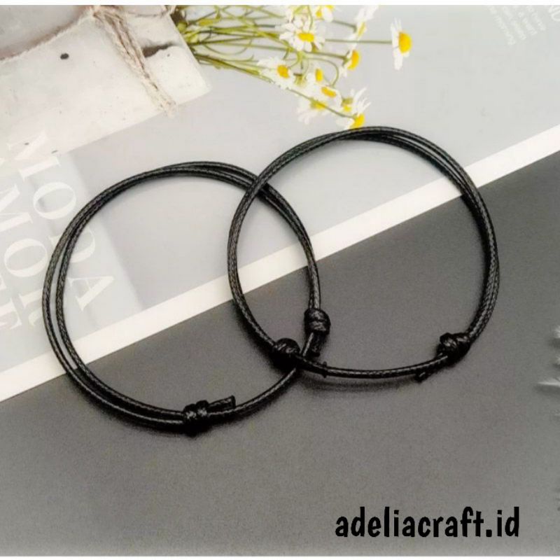 Jual Gelang [1pcs] Kekinian Warna Hitam Cocok Dipakai Sehari hari ...