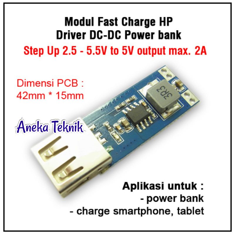 Jual Modul Kit Power Bank STEP UP DC - DC 2.5V - 5.5V to 5V 2A | Shopee ...
