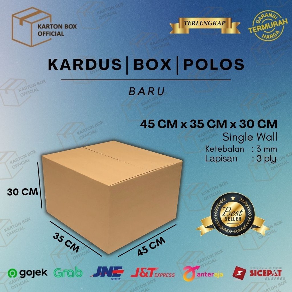 Jual Kardus Karton Box Besar 45x35x30 CM Kotak Dus Packing Packaging ...