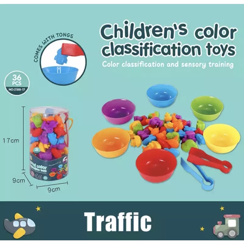 Jual Classification Toy with FREE Sorting Bowl (TABUNG) and 2 Tweezers ...