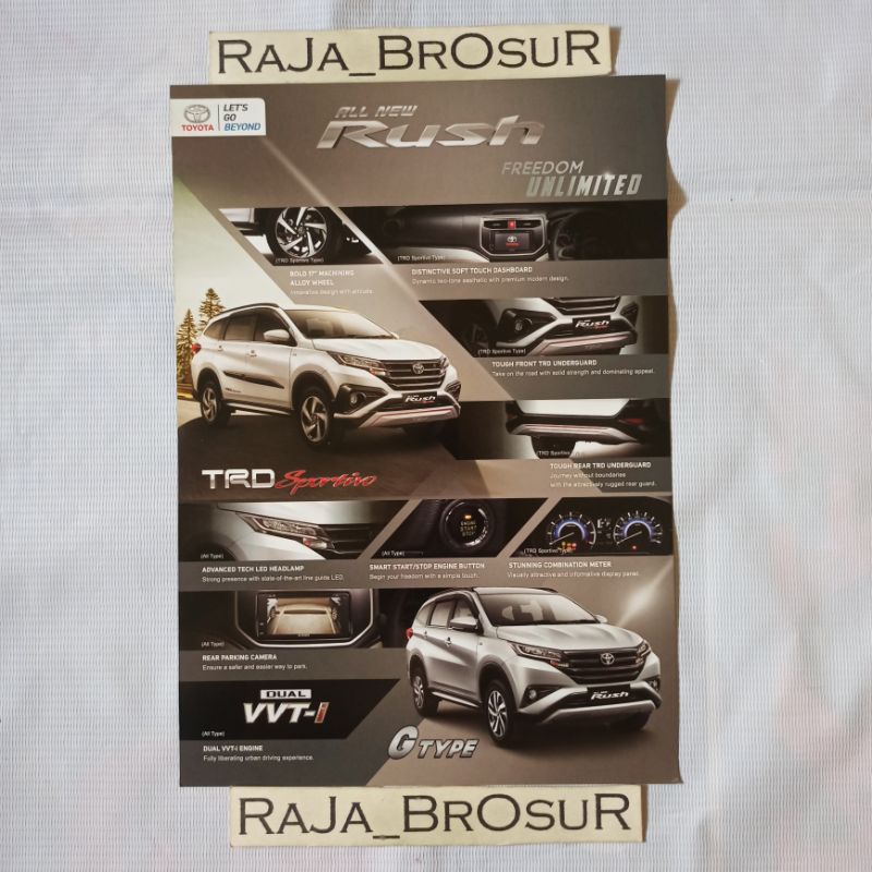 Jual Poster brosur flyer Toyota All New Rush 2018 | Shopee Indonesia