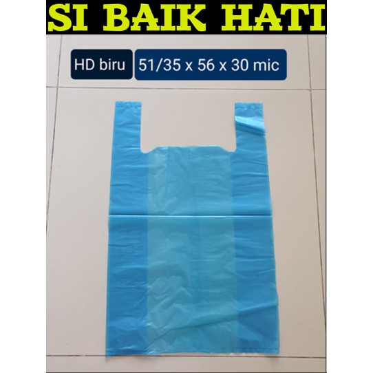 Jual KANTONG PLASTIK KRESEK BIRU HD UK. 35X56 (10 pcs) | Shopee Indonesia