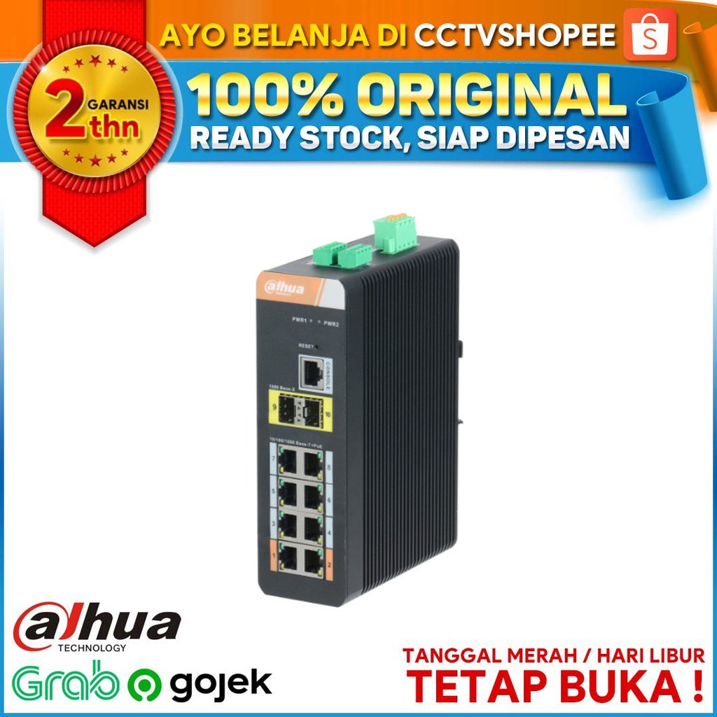 Jual DAHUA PFS4210-8GT-DP DAHUA SWITCH 10 PORT GIGABIT POE BERGARANSI RESMI | Shopee Indonesia