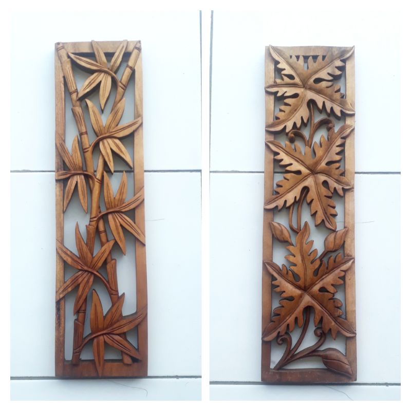 Jual Pajangan dinding ukiran kayu bali ukuran 50×10 cm Wall decor ...