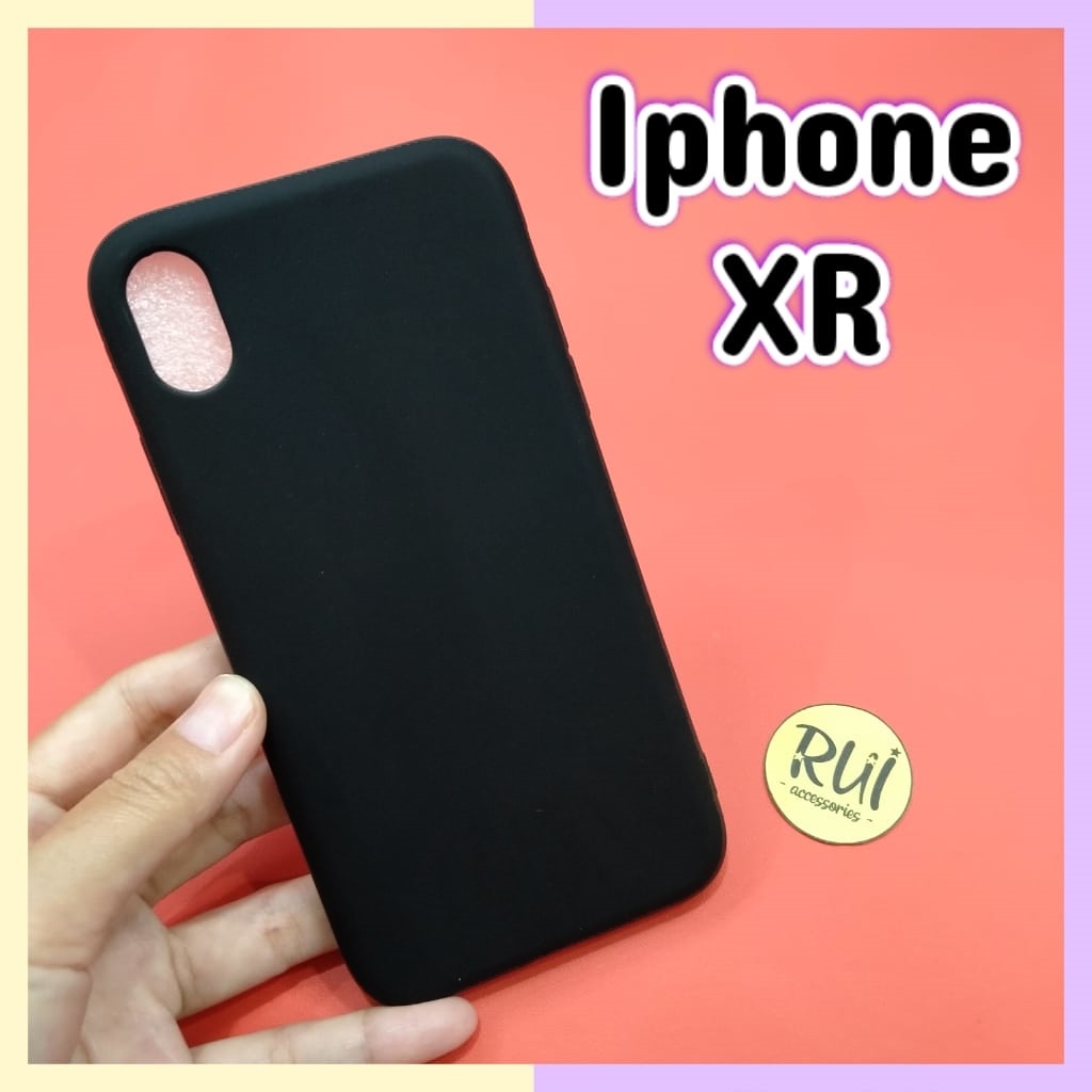 Jual Case Hitam IPHONE XR Black Matte Softcase Polos Lentur Silikon HP ...