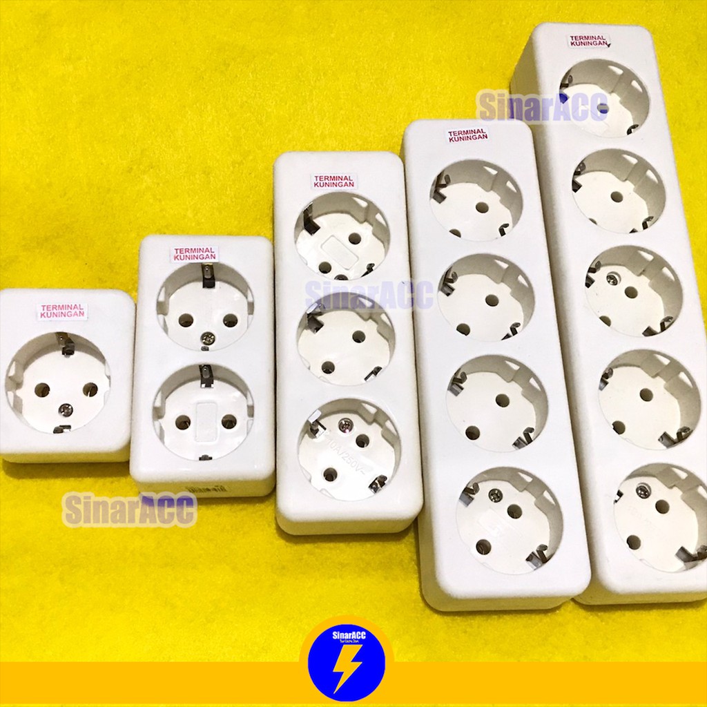 Jual Stop kontak Arde SNI kuningan ALIS 1 Lubang 2 lubang 3 lubang 4 lubang 5 lubang colokan ...