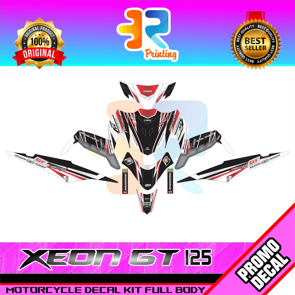 Jual STIKER DECAL STRIPING MOTOR XEON GT 125 EAGLE EYES HAYABUSA PUTIH ...