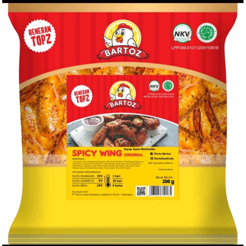 Jual Bartoz Spicy Wing 500gr Chicken Spicy Wing Frozenfood | Shopee ...