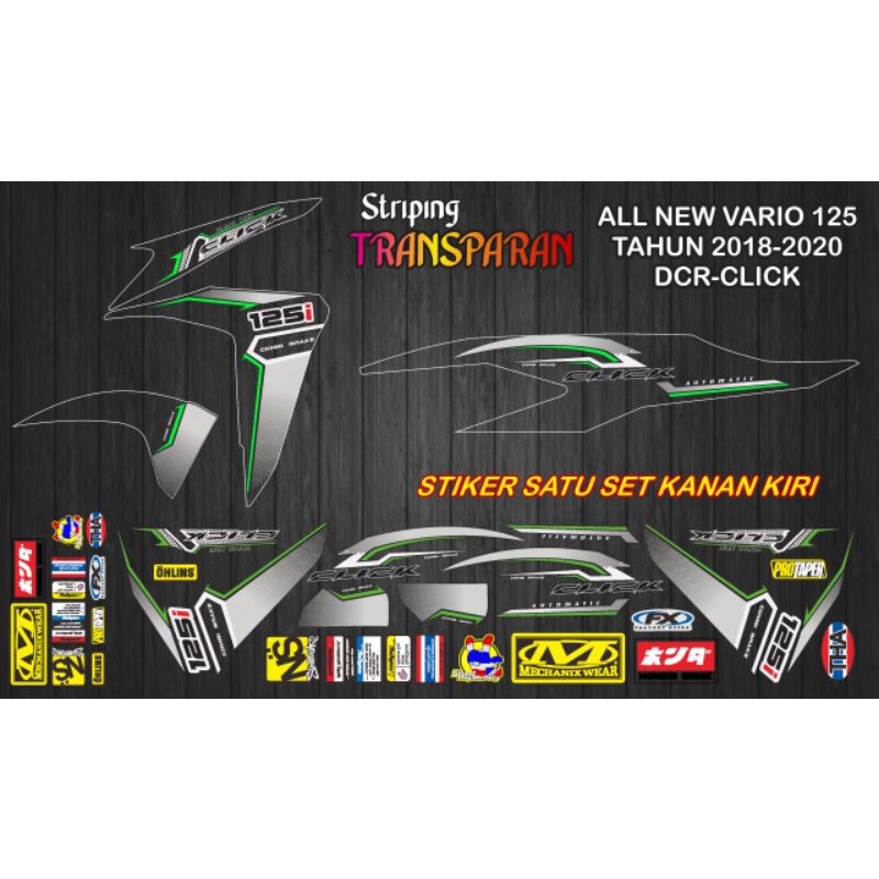 Jual HOLOGRAM TRANSPARAN STIKER STRIPING DECAL ALL NEW VARIO 125 TH 2018-2020 GRAFIS DCR CLICK ...