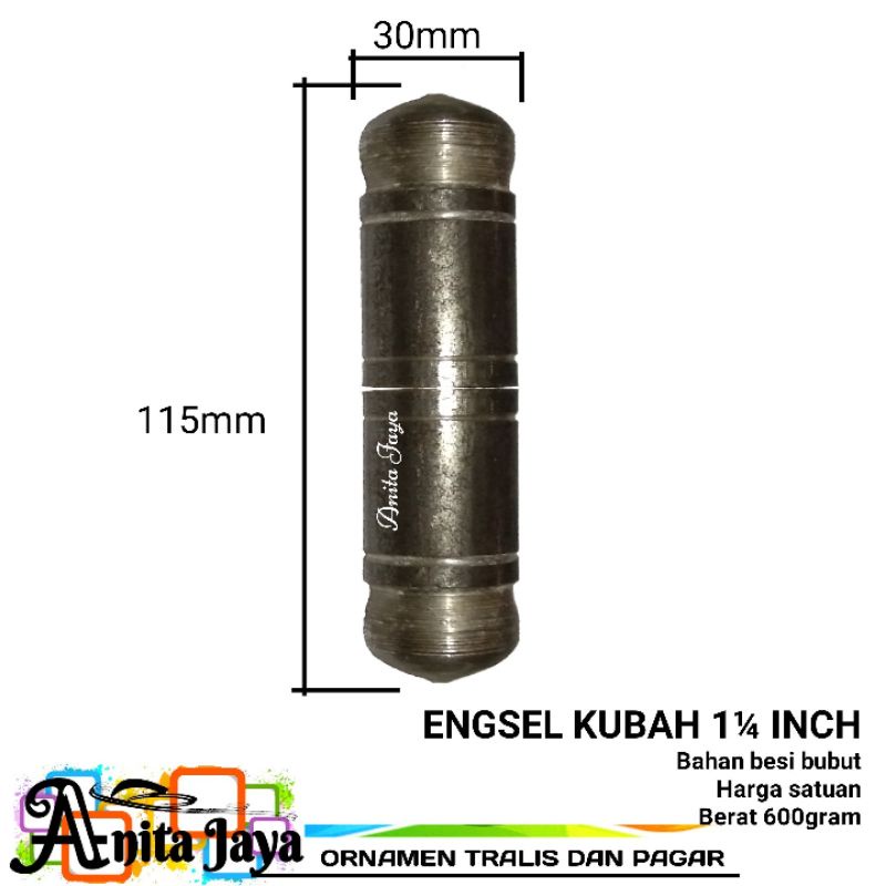 Jual engsel kubah 1¼ inch engsel bubut pintu gerbang | Shopee Indonesia