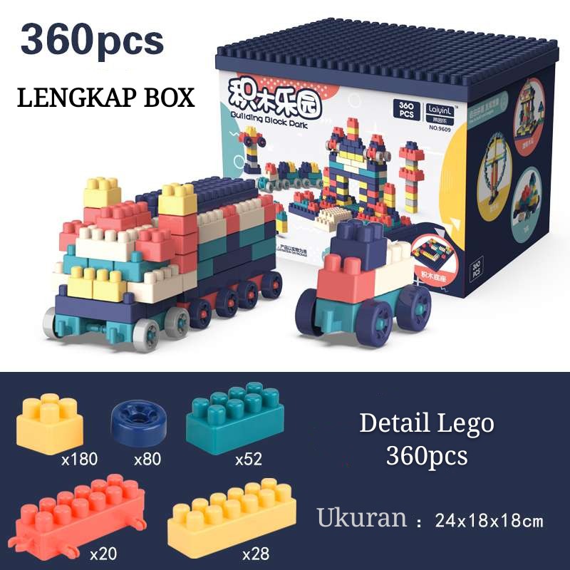 Jual [semuajual] MAINAN BALOK SUSUN DUPLO LENGKAP KOTAK PENYIMPANAN DAN ...