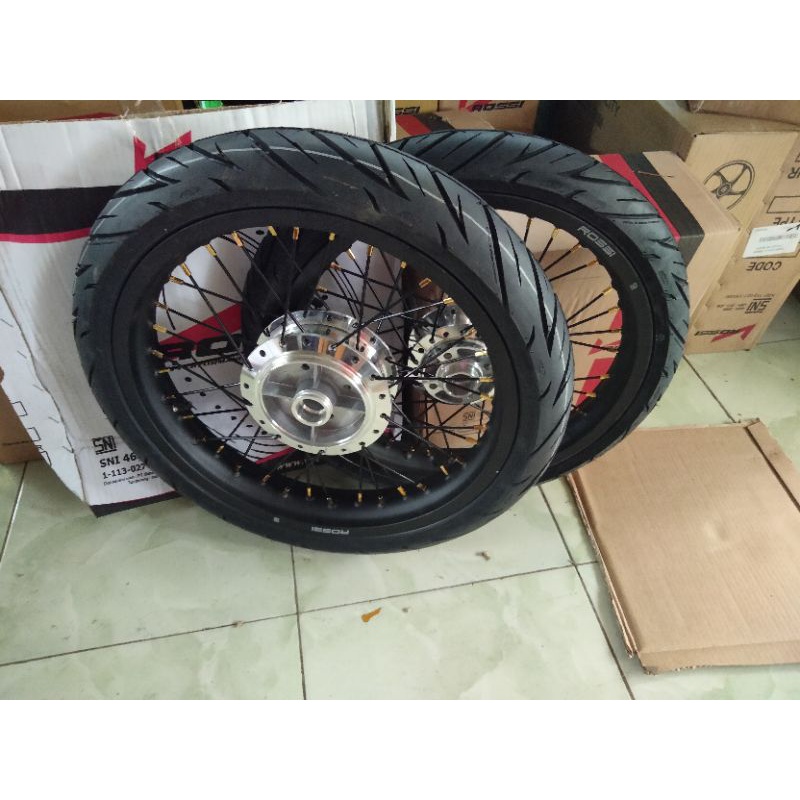 Jual velg RX king tapak lebar 215/185x17 plus ban siap pasang | Shopee ...
