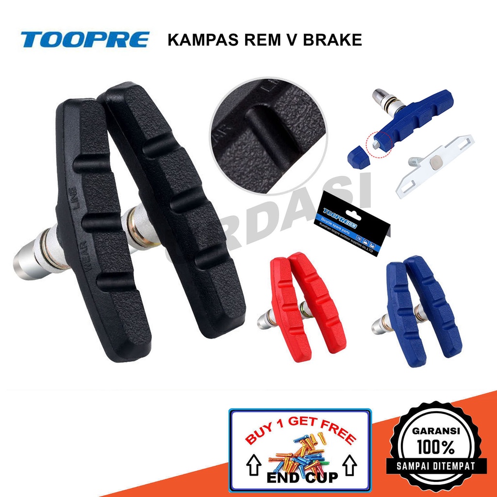Jual Kampas Rem Brake Pad Karet V Brake Shimano Shoe Sepeda Lipat Mtb ...