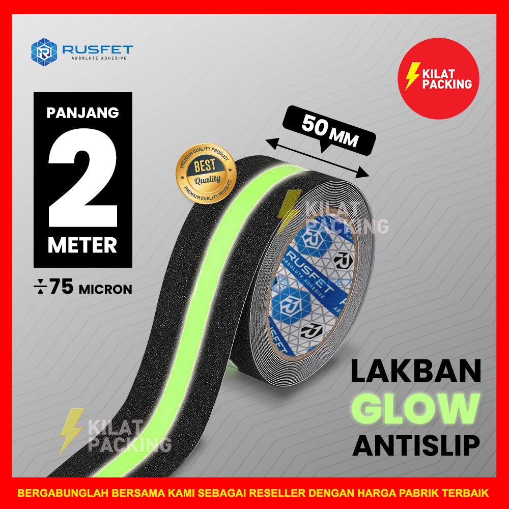Jual LAKBAN GLOW ANTI SLIP / SAFETY WALK ANTI LICIN TAPE / LAKBAN LANTAI / STIKER FOSFOR ...