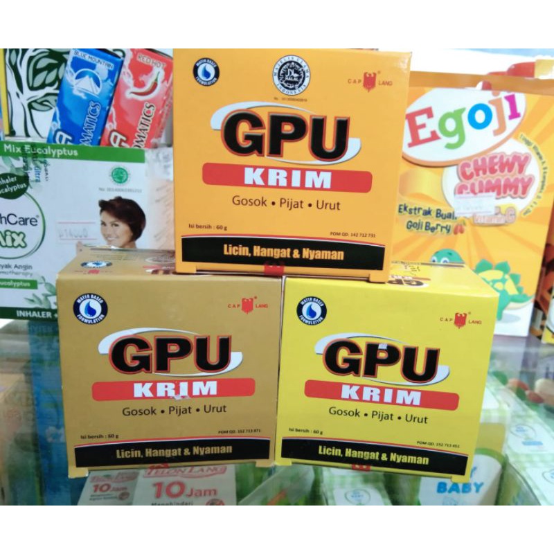 Jual Gpu Krim Gosok Pijat Urut 60gr 150gr Cap Lang | Shopee Indonesia